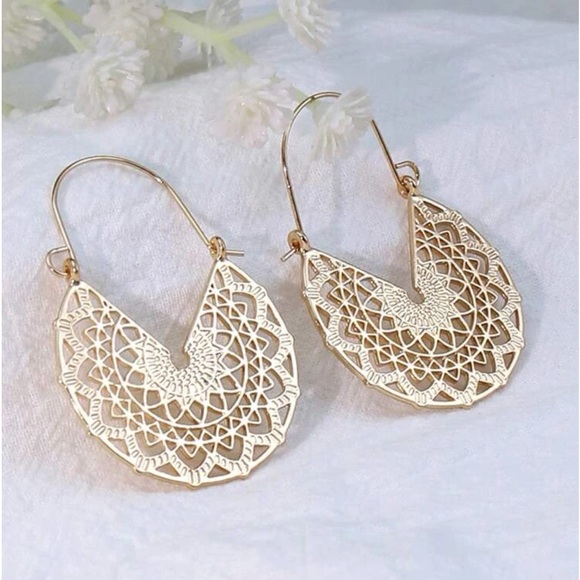 Jewelry | 3 2 Emery Rose Shaped Hoop Earrings | Poshmark